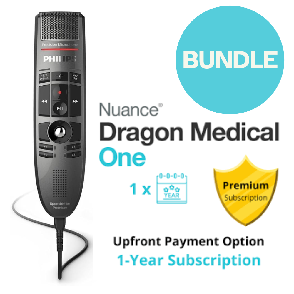 Buy BUNDLE: Philips LFH-3700 SpeechMike Premium + Dragon Medical One ...