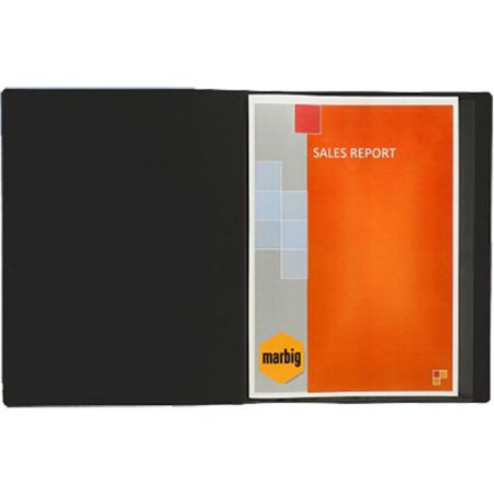MARBIG CLEARVIEW DISPLAY BOOK NON-REFILABLE 50 POCKET A4 BLACK